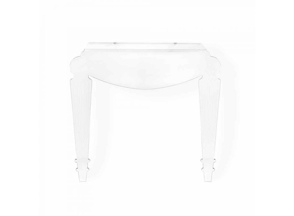 Console moderno em plexiglass transparente, fabricado na Itália, Africo