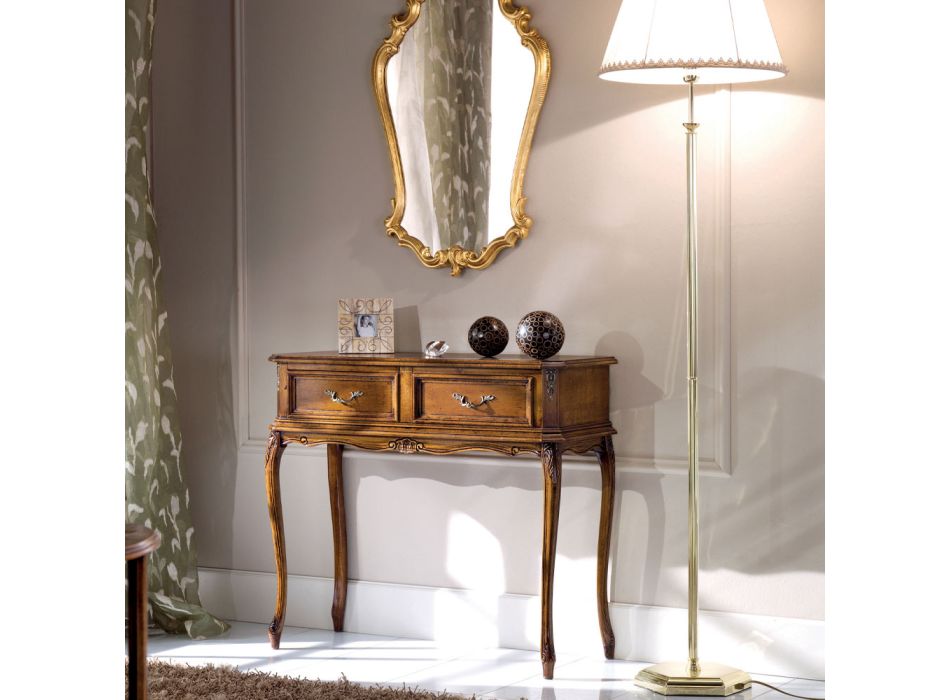 Console de entrada de madeira clássico com gavetas de luxo