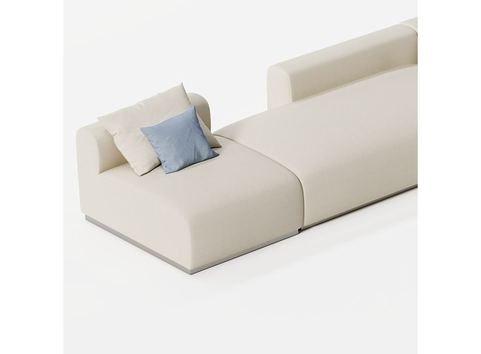 Sofá de jardim secional feito na Itália em tecido