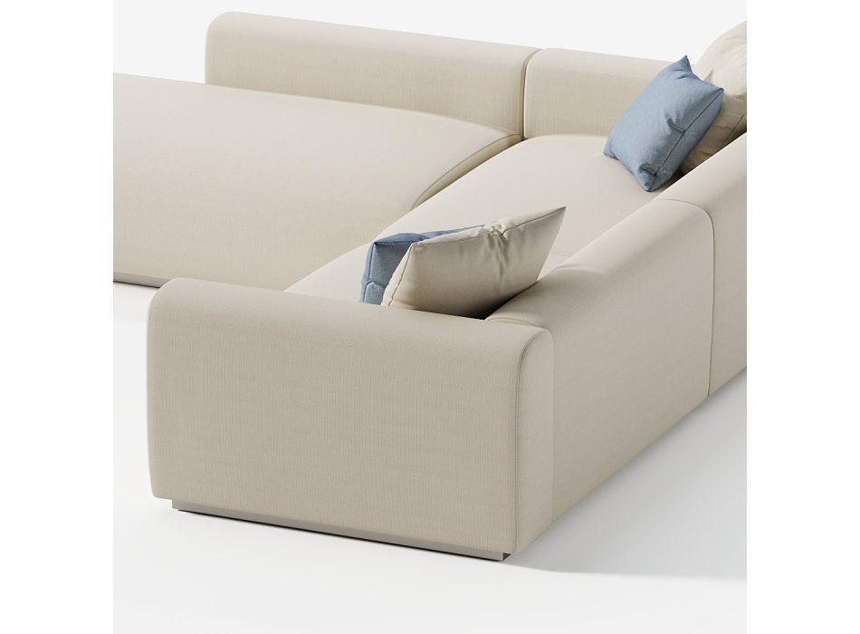 Sofá de jardim secional feito na Itália em tecido