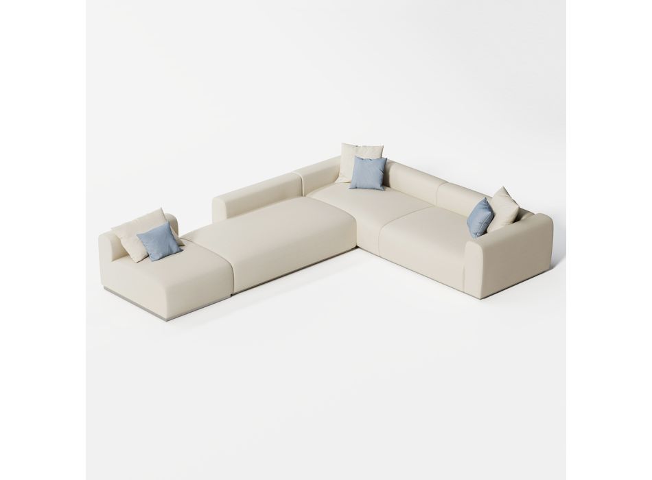 Sofá de jardim secional feito na Itália em tecido