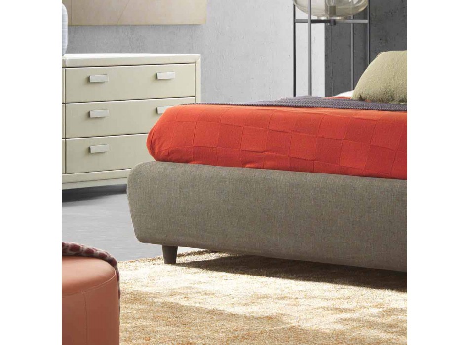 Cama de casal sem recipiente de cama, design moderno, Kate by Bolzan