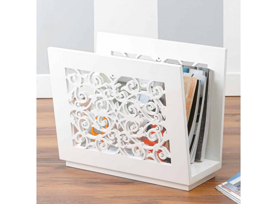 Porta-revistas de madeira com design de piso decorado moderno