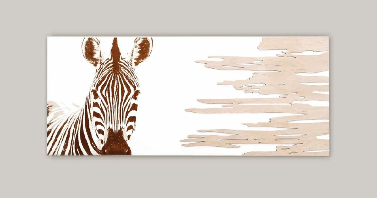 Estrutura com Zebra Gravada a Laser Fabricada na Itália