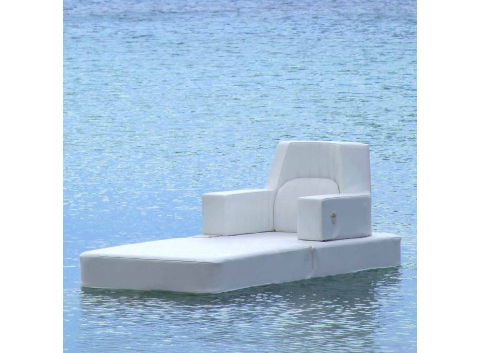 Poltrona flutuante design para piscina Trona Basic, branco